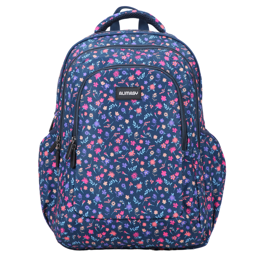 Ditsy Flowers Navy Large Kids Backpack Durable High Quality School bag ...