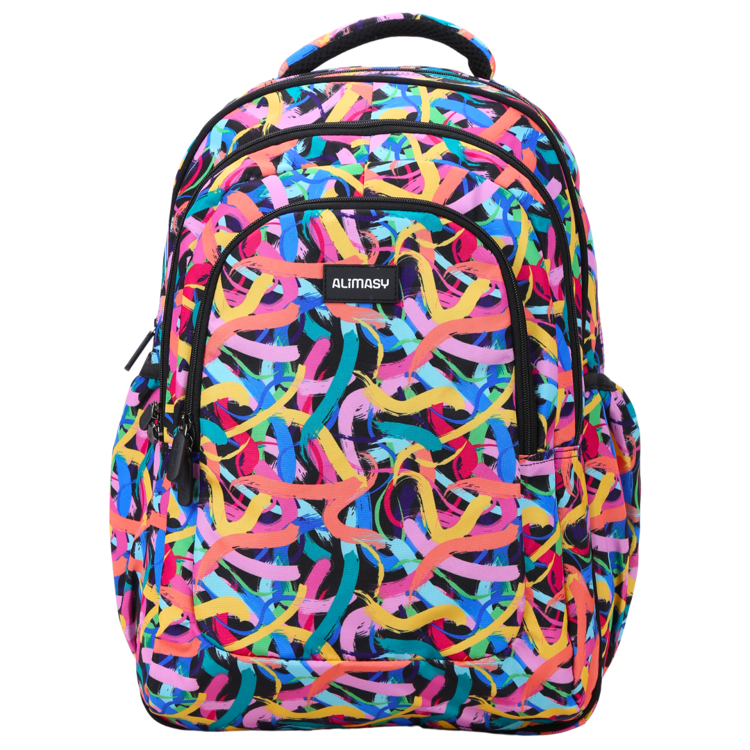 Paint Swirls Large Kids Backpack - Spacious High Quality School bag ...