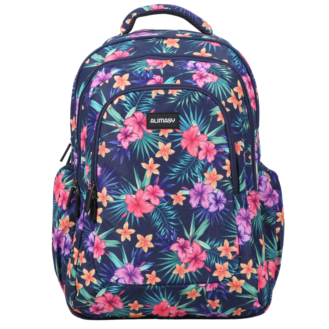 Tropical Flowers & Palms Large Kids Backpack Durable Quality School bag ...