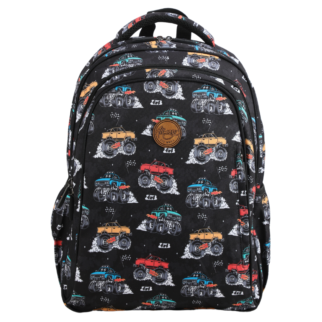 Monster Truck Midsize Kids Backpack | Waterproof Kids School Backpack ...