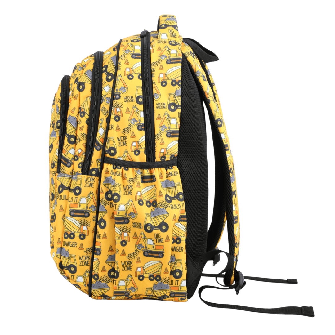 Construction Large Kids Backpack - diggers and trucks school bag. – Alimasy
